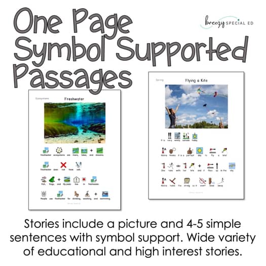 Symbol Supported Reading Comprehension BUNDLE – Breezy Special Ed