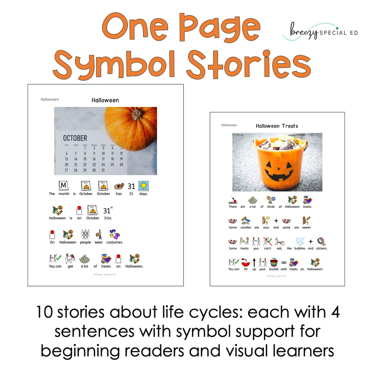 Halloween - Symbol Supported Picture Reading Comprehension for Special ...