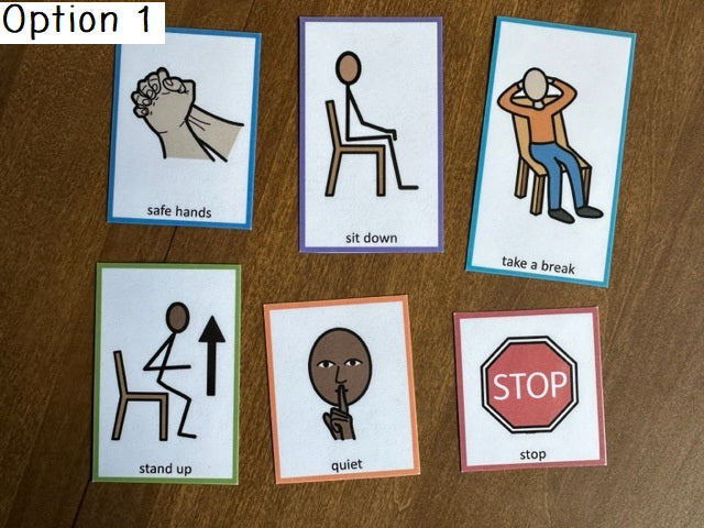 Visual Rules Keychain/Lanyard for Special Education/ personalized opti ...