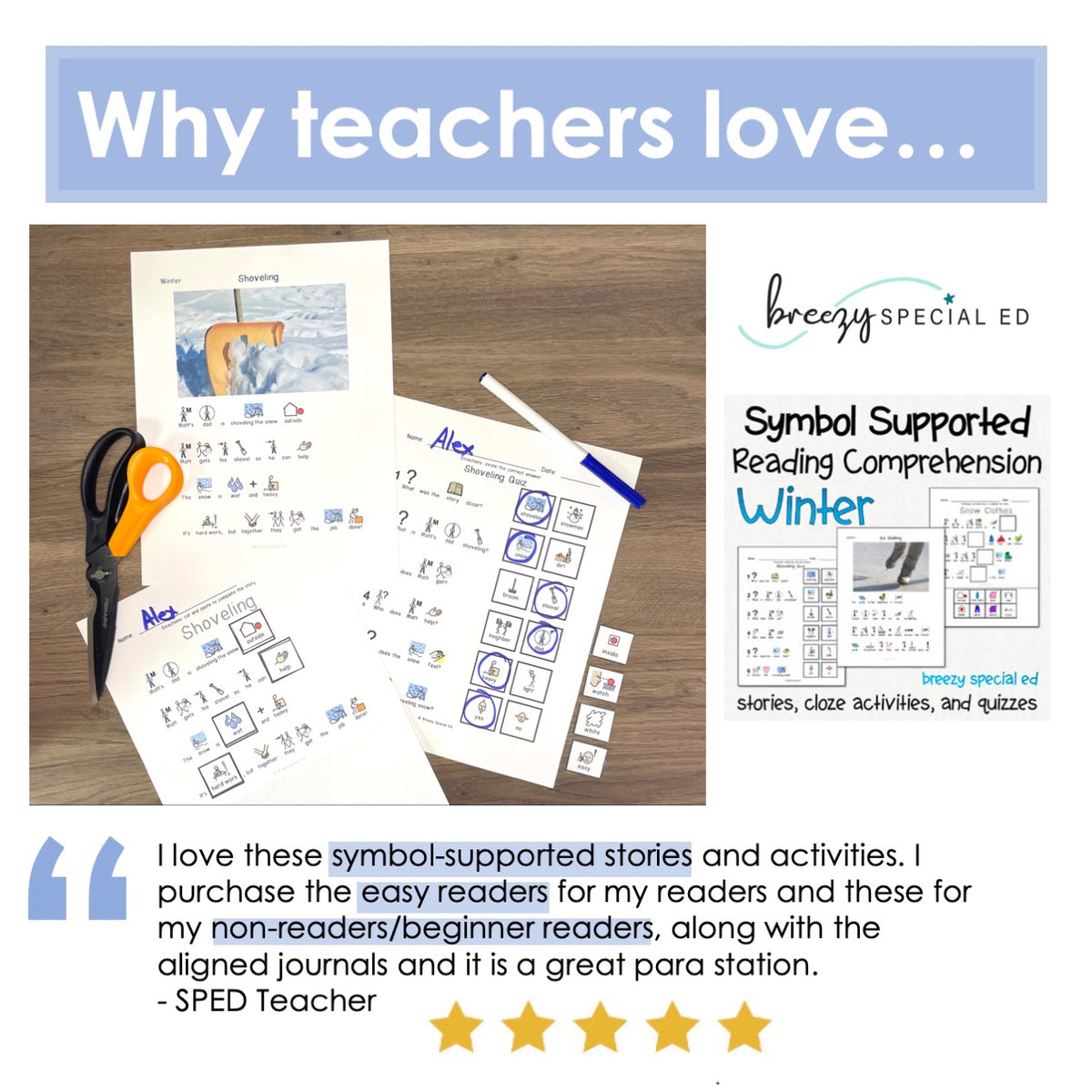 Winter - Symbol Supported Reading Comprehension for Special Ed – Breezy ...