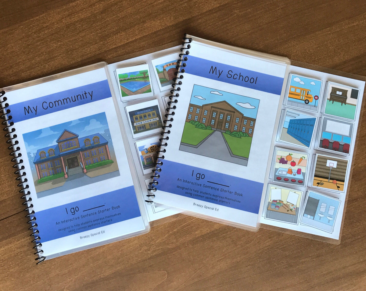 Sentence Starter Adapted Books for Speech Therapy / Special Education ...