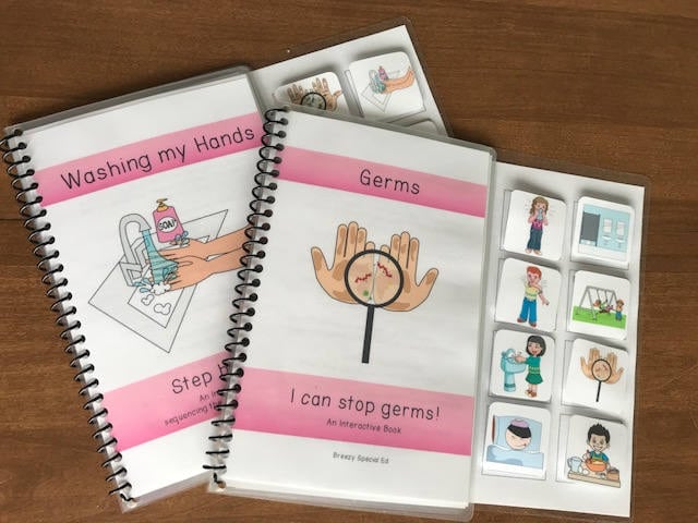 Germs and Washing Hands Interactive/Adapted Books for Special Ed - Ful ...