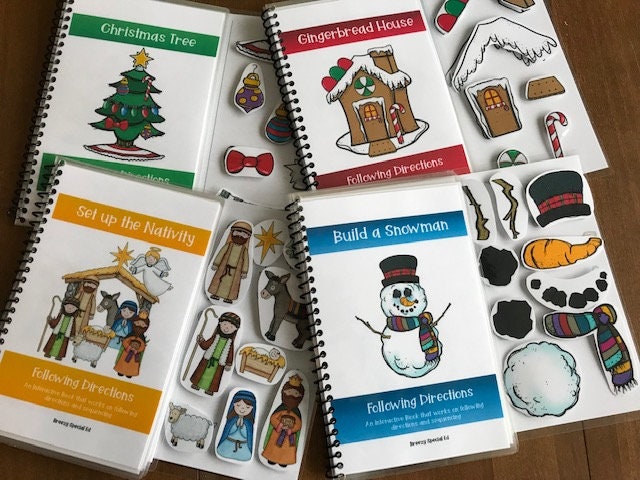 Christmas Adapted Books Following Directions + Sequencing for Special ...