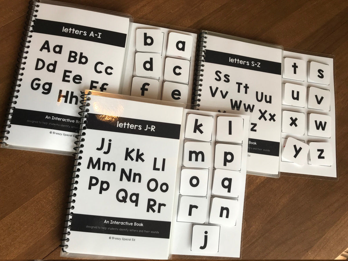 Alphabet Review Adapted/Interactive Books (3pk) -Fully Prepped – Breezy ...