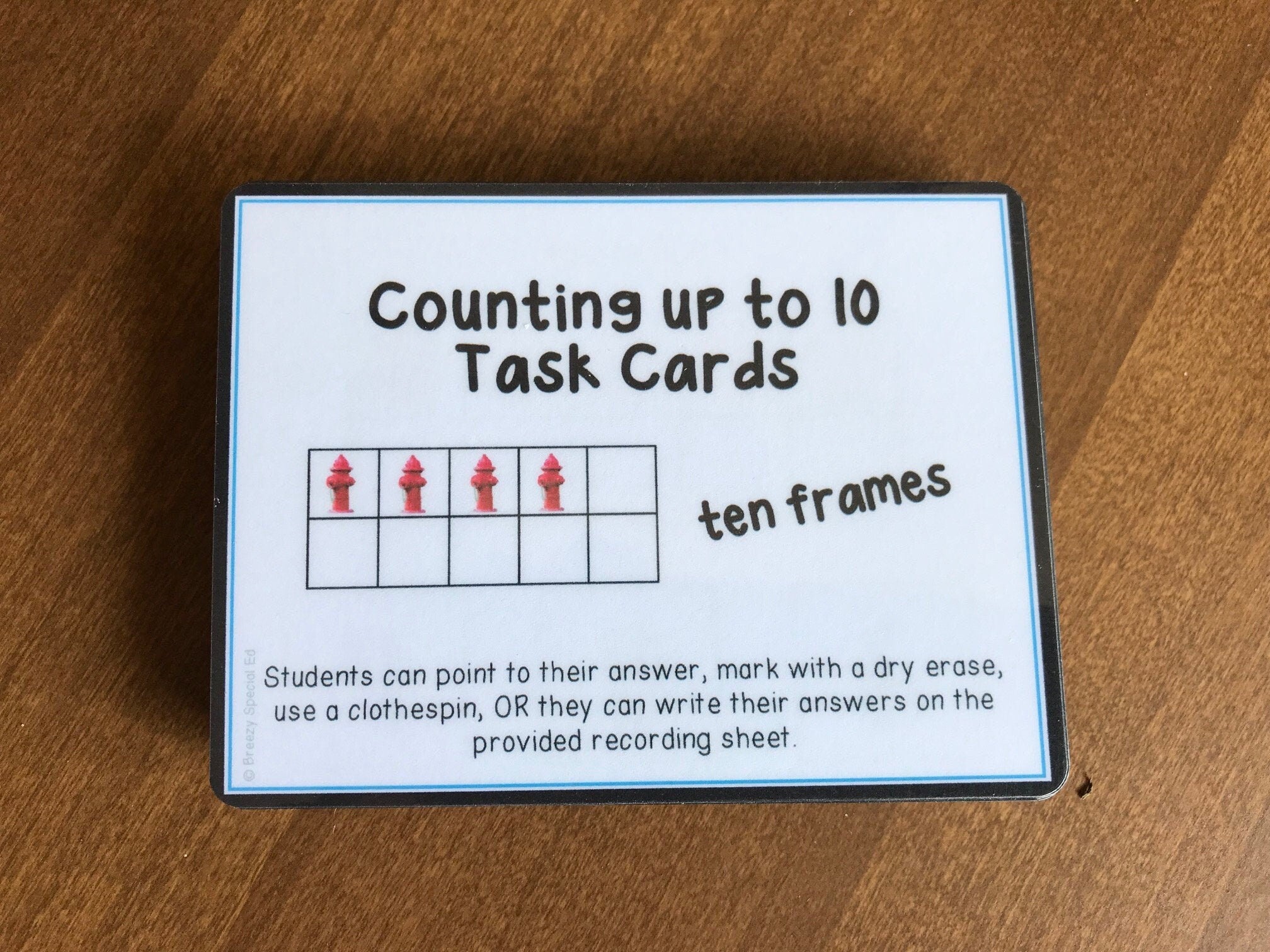 Counting up to 10 Visual Task Cards (Autism and Special Education) 2 s ...