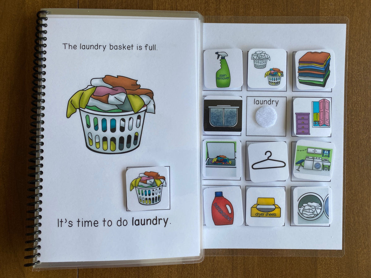 Laundry Task Analysis and Interactive Book for Special Ed with bonus w ...