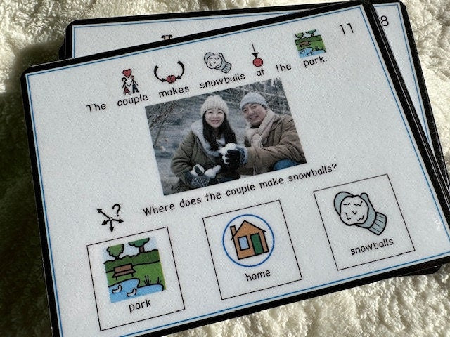 WH Questions Winter task cards for autism and special education Fully ...