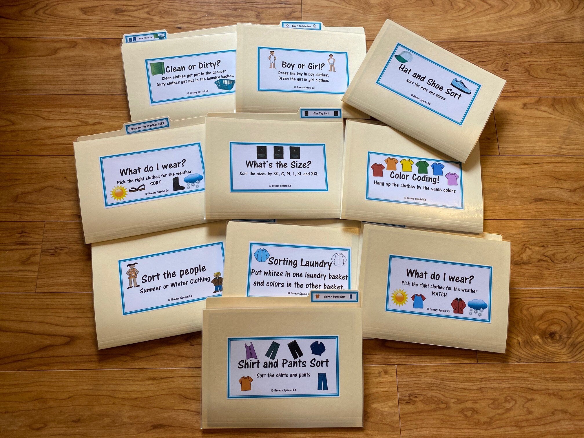 Laundry Life Skills File Folders for Special Education (Breezy Special ...