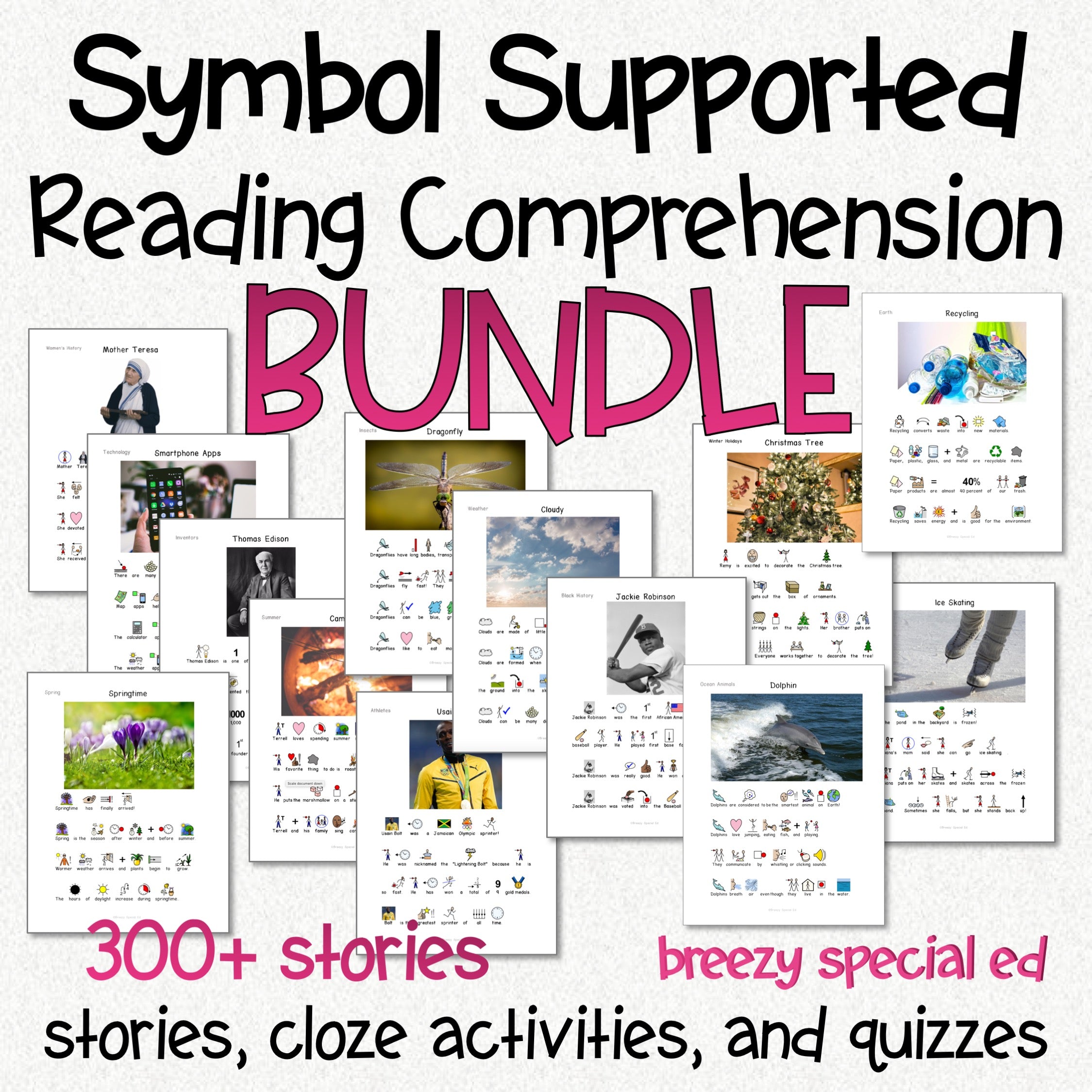 Symbol Supported Reading Comprehension Bundle | Special Education Read ...