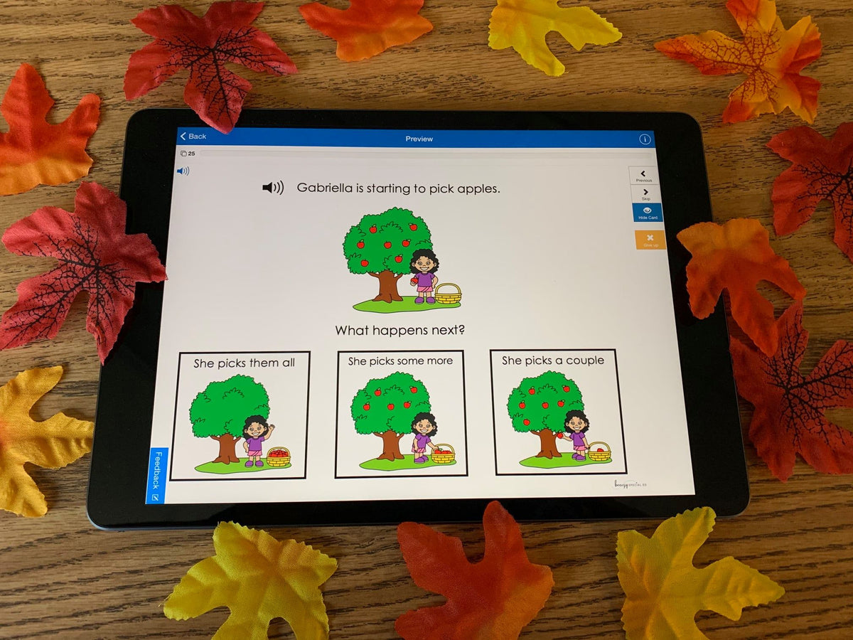 Digital Fall Sequencing for Special Ed (Interactive PDF and Boom Cards ...