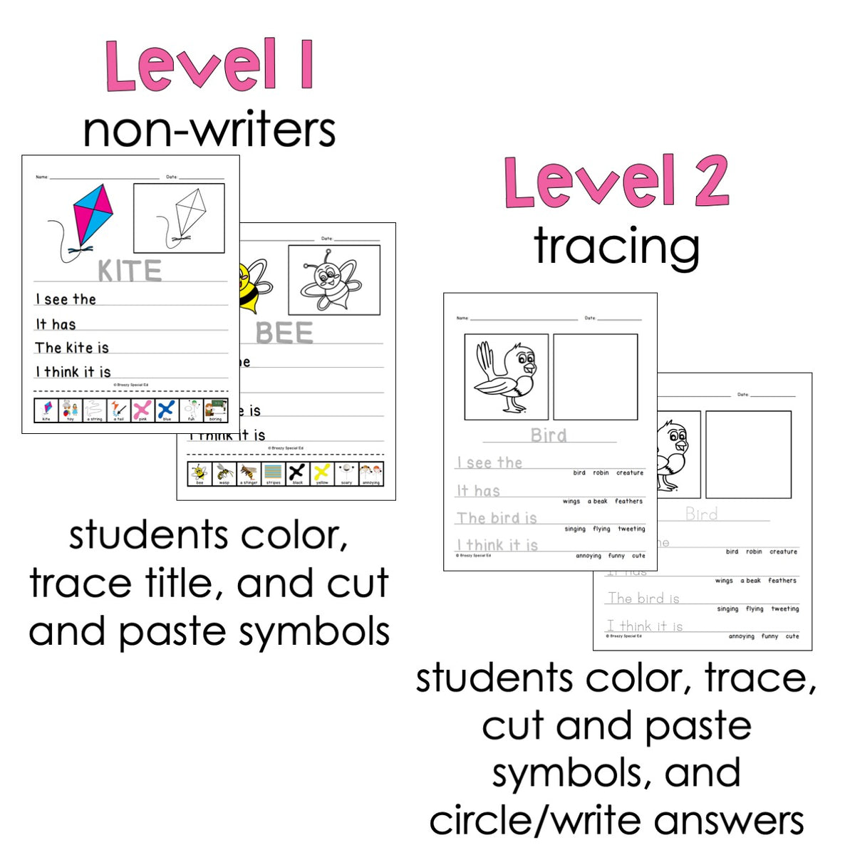 Spring Themed Differentiated Journal Writing for Special Education ...