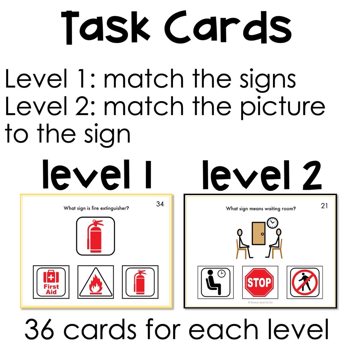 Community Signs - Task Cards for autism and special education – Breezy ...