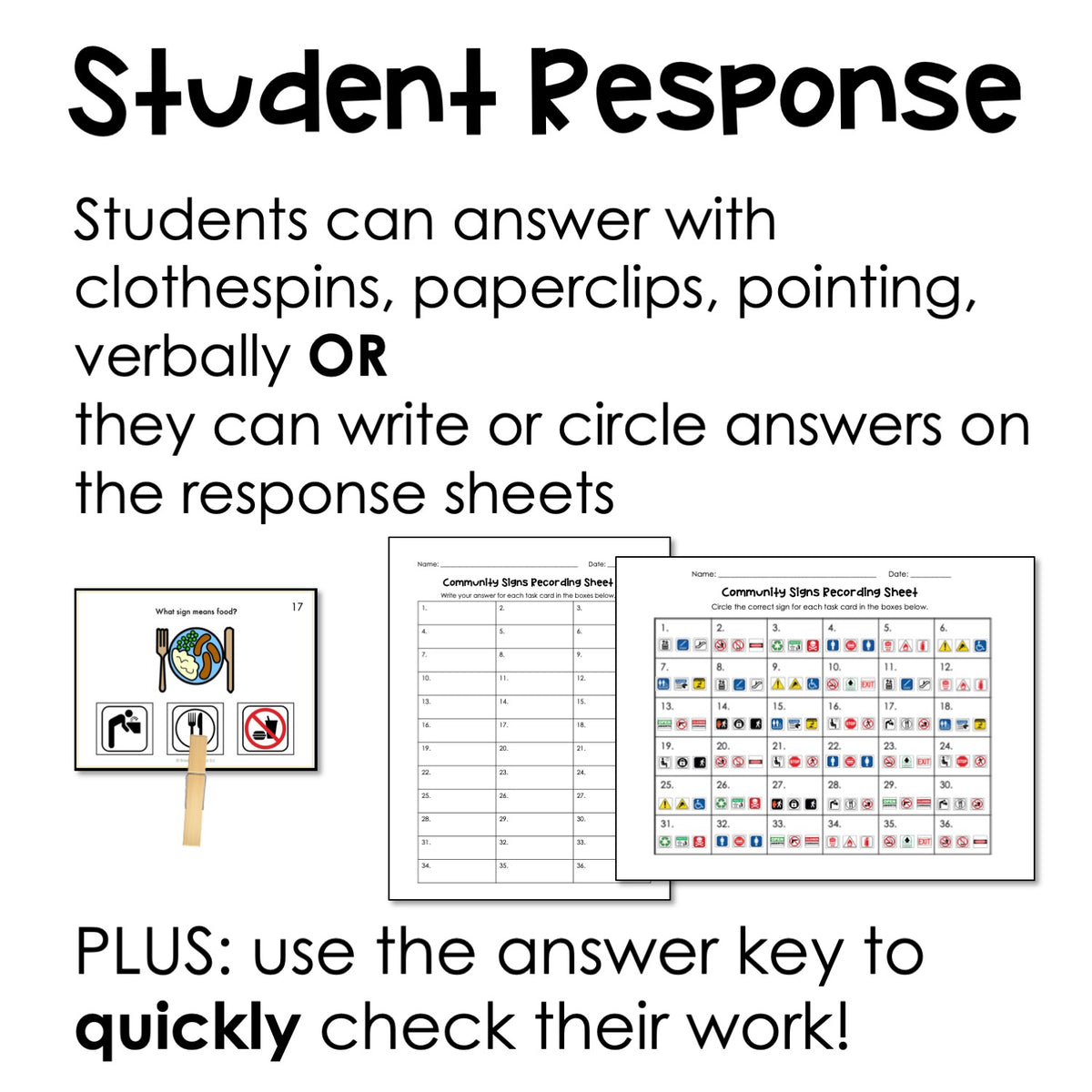 Community Signs - Task Cards for autism and special education – Breezy ...