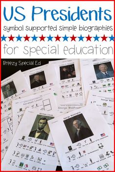 Presidents - Symbol Supported Picture Reading Comprehension for Specia ...