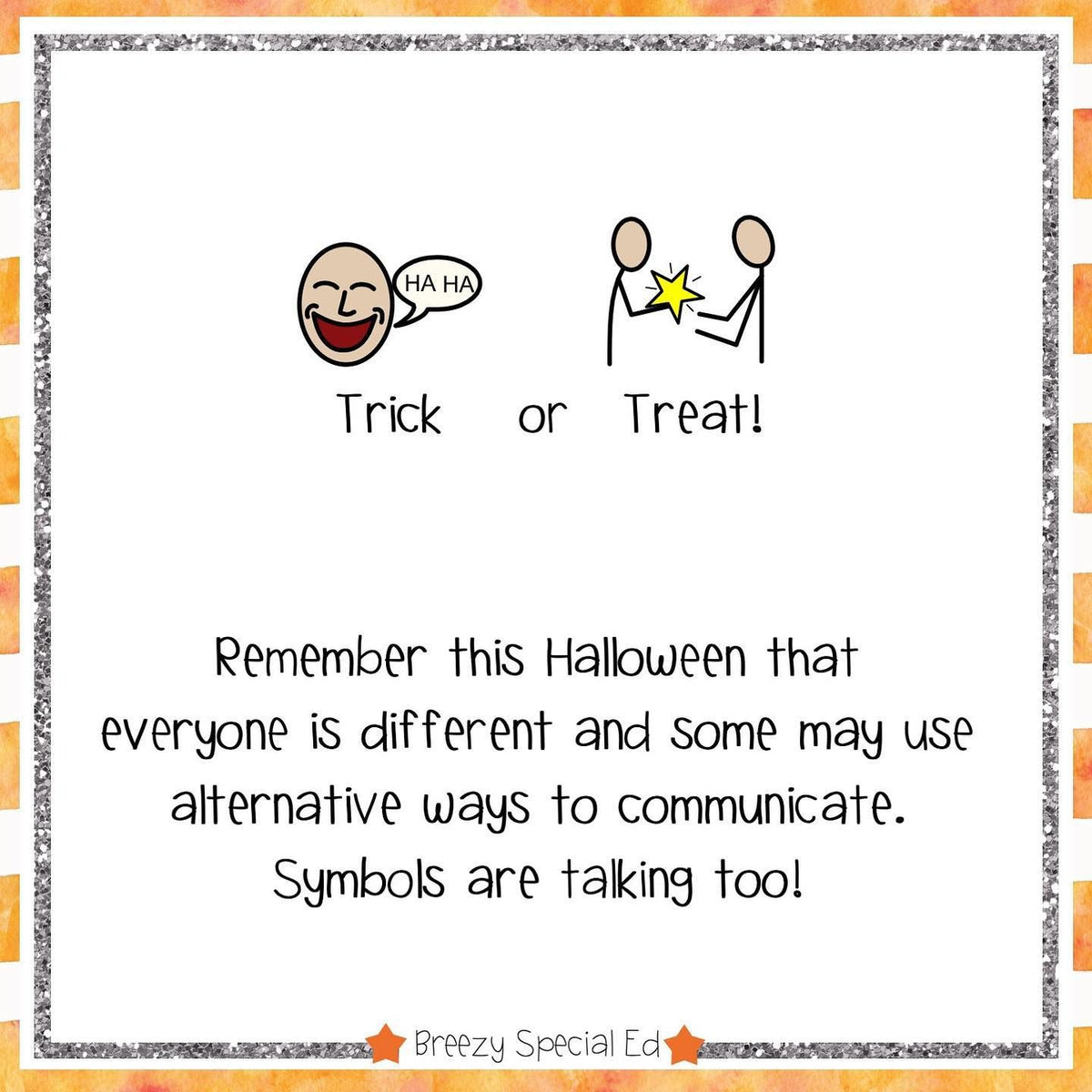 Trick or Treat social story, communication board, and AAC bracelets fo ...