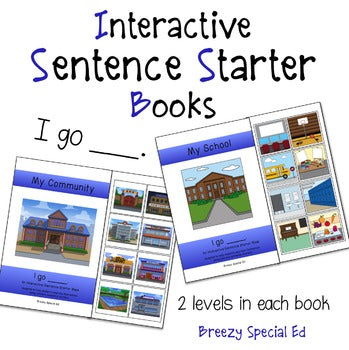 I Go Interactive / Adapted Sentence Starter Book – Breezy Special Ed