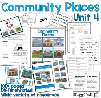 Community Places Mega Unit for Special Education: Unit 4 – Breezy ...
