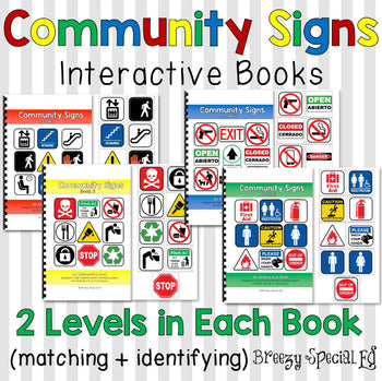 Community Signs Interactive (Adapted) Books for Special Ed – Breezy ...