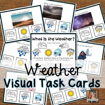 What is the Weather? Visual Task Cards (Special Education) – Breezy ...