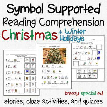 Christmas and Holidays - Symbol Supported Reading Comprehension for Sp ...