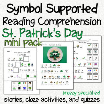 St. Patrick's Day - Symbol Supported Picture Reading Comprehension ...