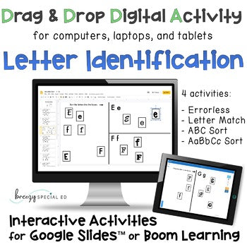 Digital Letter Identification Interactive Activities for Special Ed ...