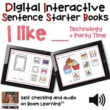 Digital Interactive Books - I Like - Sentencer Starter Books - Boom Ca ...