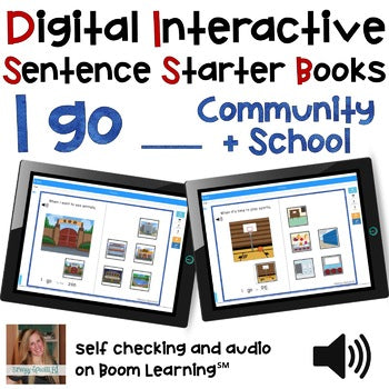 Digital Interactive Books - I Go - Sentencer Starter Books - Boom Card ...