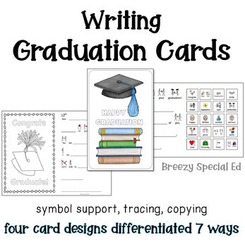 Graduation Cards Differentiated for ALL your Special Education Student ...