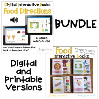 Digital and Printable BUNDLE: Food Direction Books – Breezy Special Ed