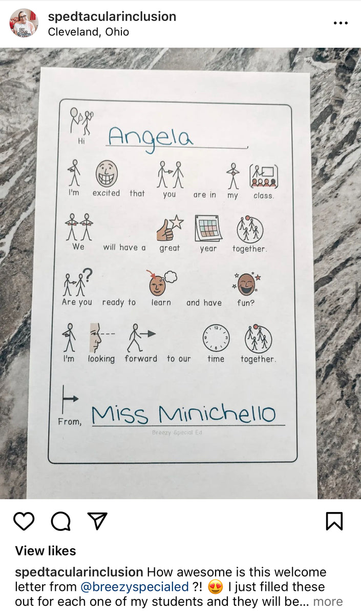 FREE Symbol Supported - Welcome Back to School Letter - for Students ...