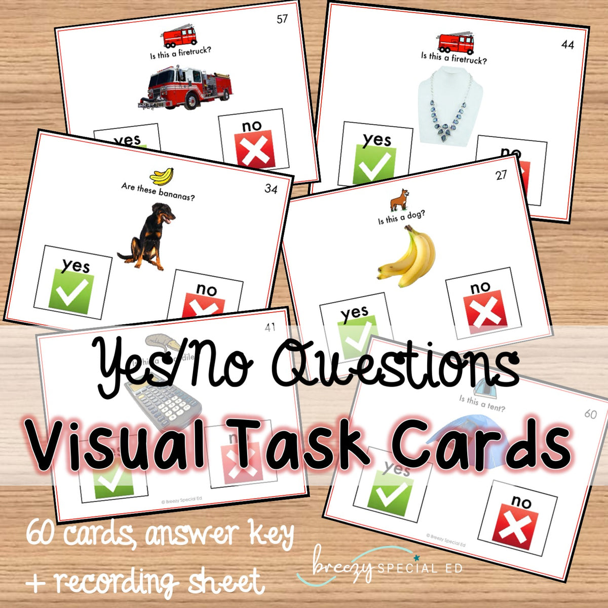 Yes/No Questions. Behavior Task Cards for autism and special education ...