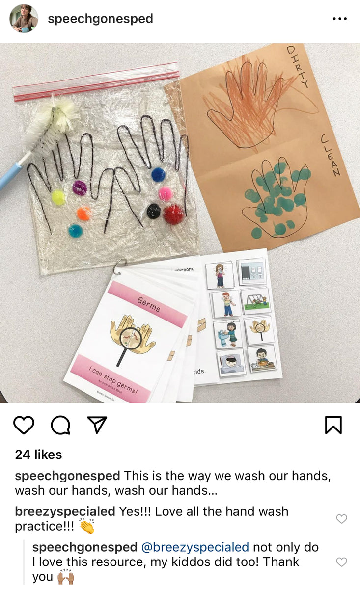 Germs and Washing Hands Interactive Adapted Books for Special Ed ...