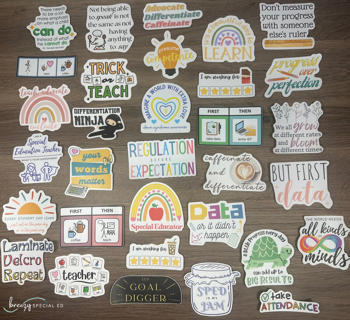 Die Cut Teacher Stickers – Breezy Special Ed