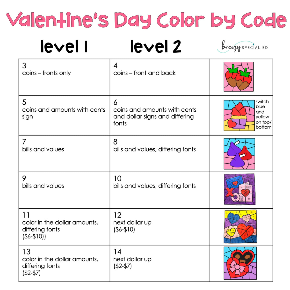 Valentine's Day Money Identification and Next Dollar Up Life Skill Mat ...