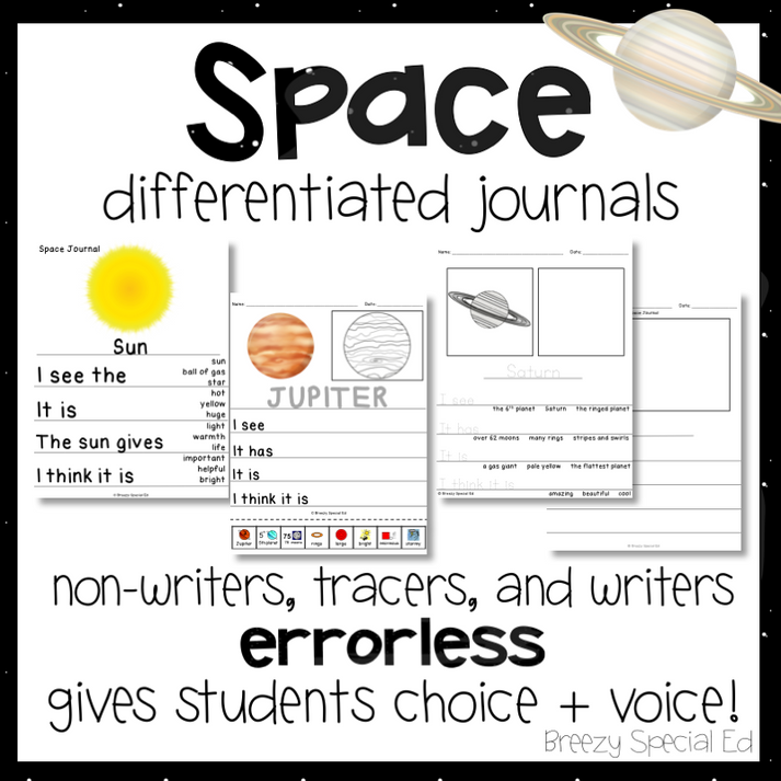 Space Differentiated Errorless Journal Writing for Special Education a ...