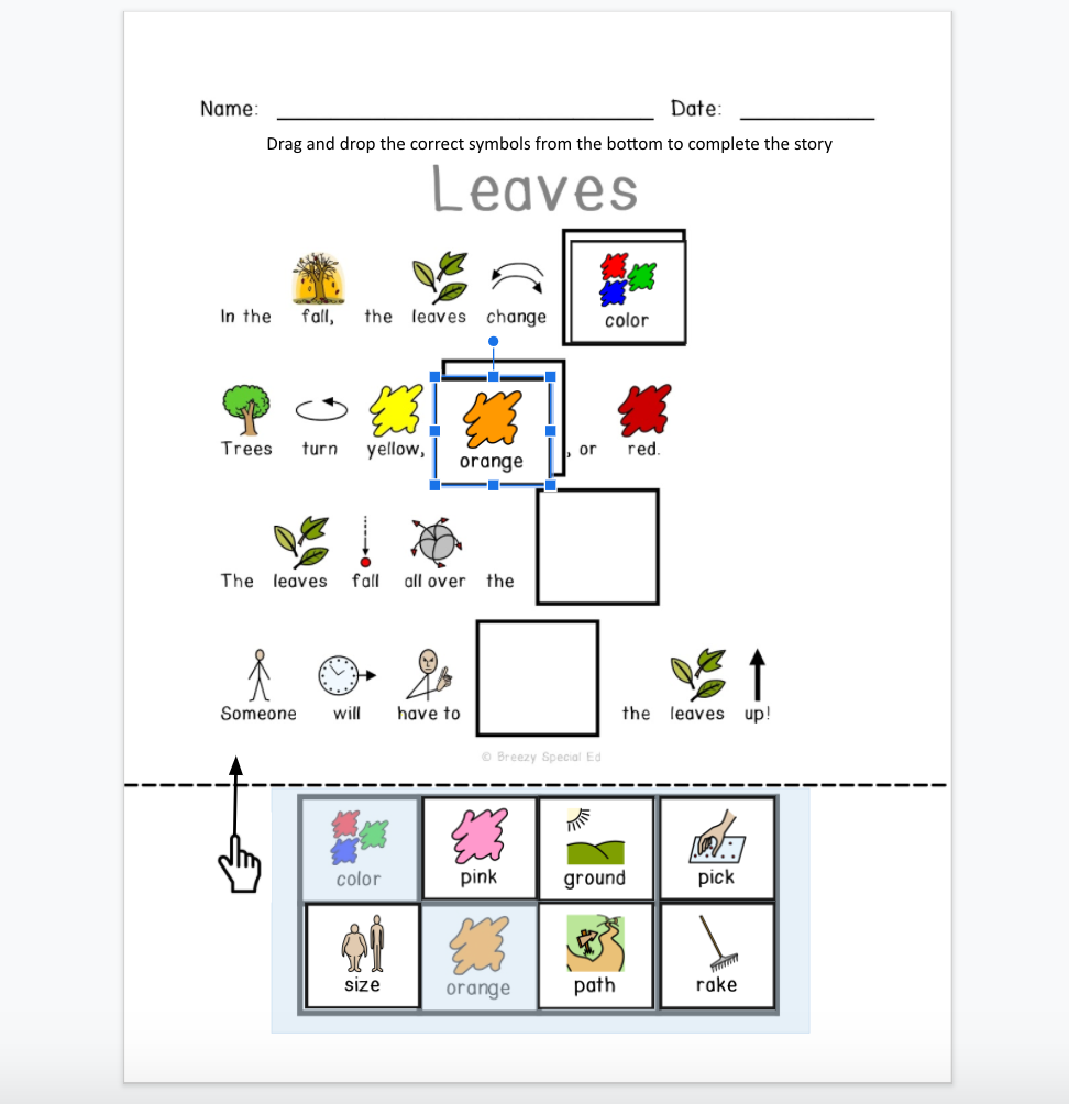 Thanksgiving / Fall - Symbol Supported Reading Comprehension for Speci ...
