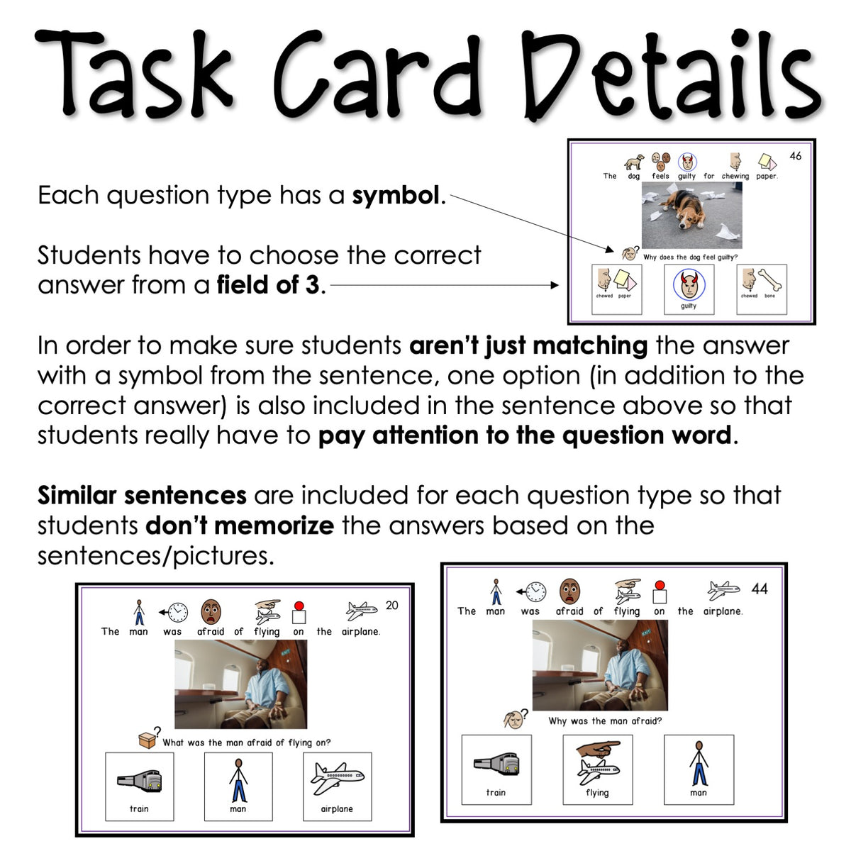 WH Questions Emotions and Feelings task cards for autism and special e ...