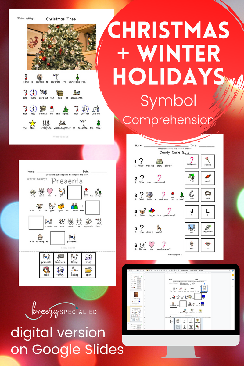 Christmas and Holidays - Symbol Supported Reading Comprehension for Sp ...