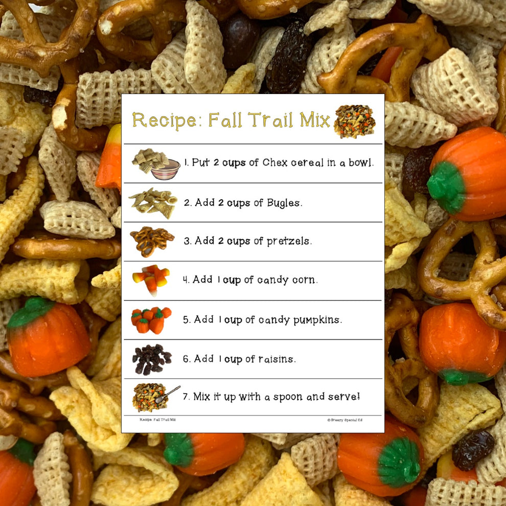 Fall and Halloween Visual Recipes for Special Education – Breezy Special Ed