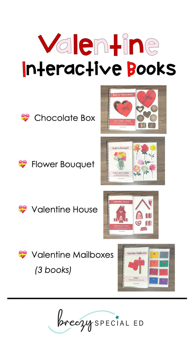 Valentine's Day Adapted Books Following Directions + Sequencing for Sp ...