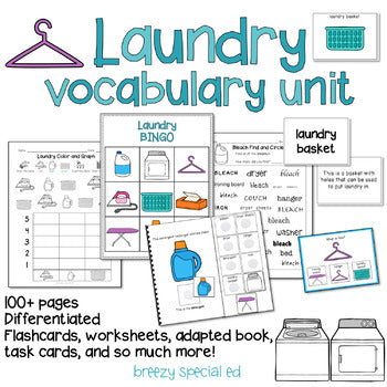 Laundry Vocabulary Life Skill Unit for Special Education – Breezy ...