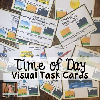 Time of Day - Visual Life Skill Task Cards for Special Education / Aut ...