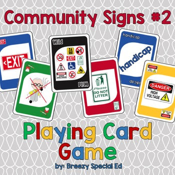 Community Signs Identification Card Game ~ (Pack #2) – Breezy Special Ed