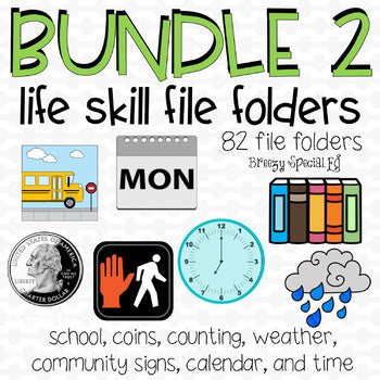 File Folder Bundle Second Set - 82 file folders for Life Skills / Spec ...