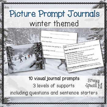 Picture Journal Prompts WINTER {Leveled Writing} Great for Special Ed ...