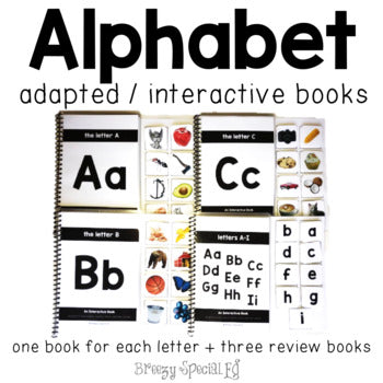 Alphabet Adapted Interactive Books with REAL PICTURES – Breezy Special Ed