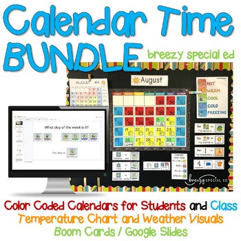 Digital and Bulletin Board Calendar Time BUNDLE – Breezy Special Ed