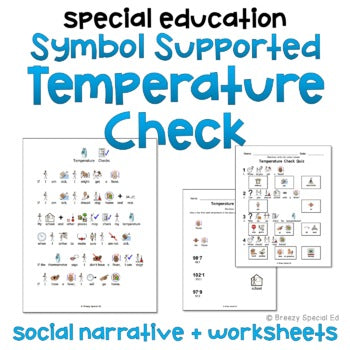 FREE Temperature Check Symbol Social Story and Worksheets for Special ...